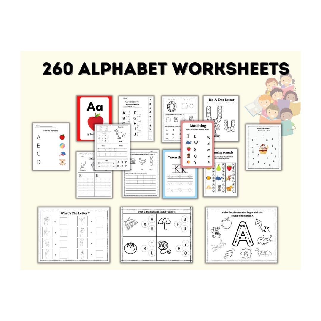 Kids Kindergarten Preschool Worksheet | 1000+ Preschool Workbook with ...