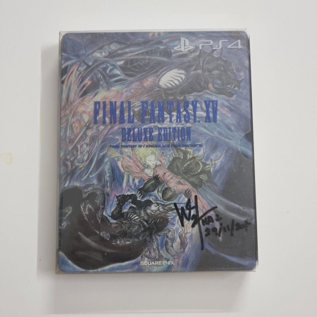 PS4 Final Fantasy XV Deluxe Edition 2 Disk Steelbook with sign By Lead ...