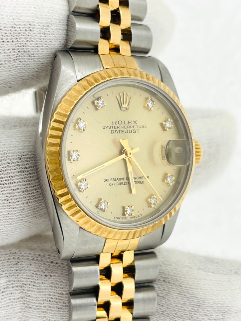Rolex Datejust 68273 Diamond Dial, Luxury, Watches on Carousell