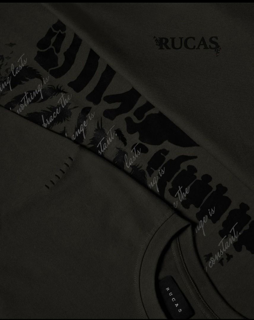 RUCAS "SKELETON TEE" SIZE M GREEN, Fesyen Pria, Pakaian , Bawahan di ...