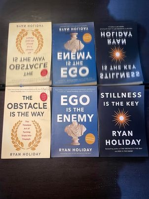 Ryan Holiday Books (Ego is the Enemy, Obstable is the way, Stillness is ...