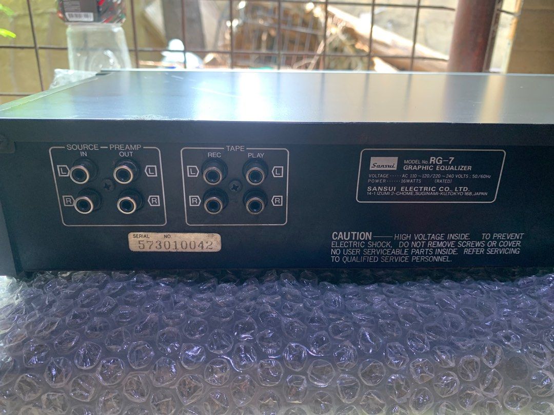 SANSUI RG-7 STEREO GRAPHIC EQUALIZER CONSOLETTE AC 110-220 VOLTS 50/60 ...