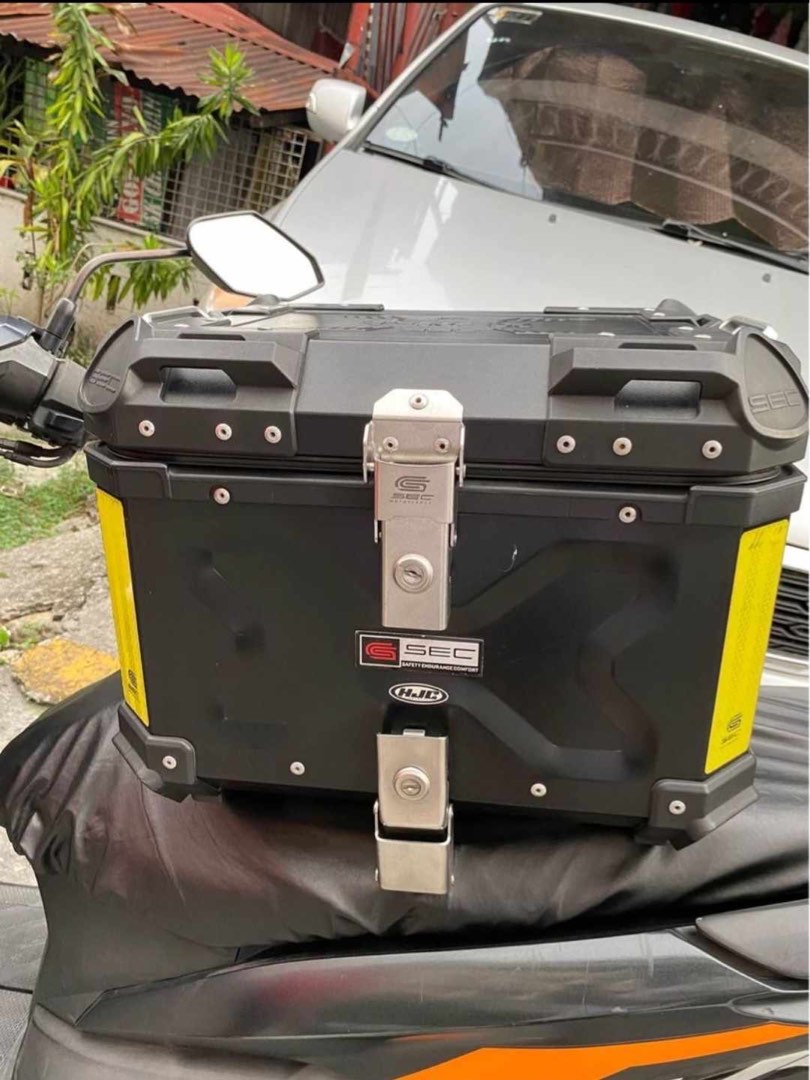 SEC alloy TOPBOX 45 liters with DC Monorack for Aerox V2, Motorbikes ...
