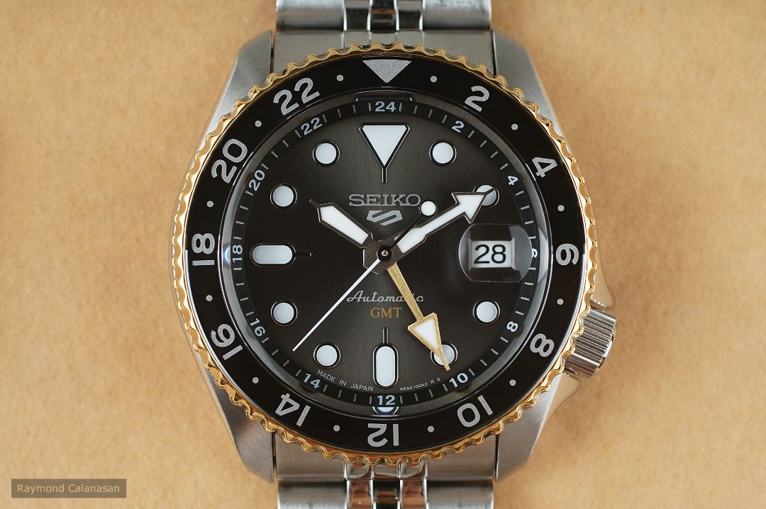 Seiko SSK021 SKX GMT Dark Grey-Gold US Exclusive, Men's Fashion ...