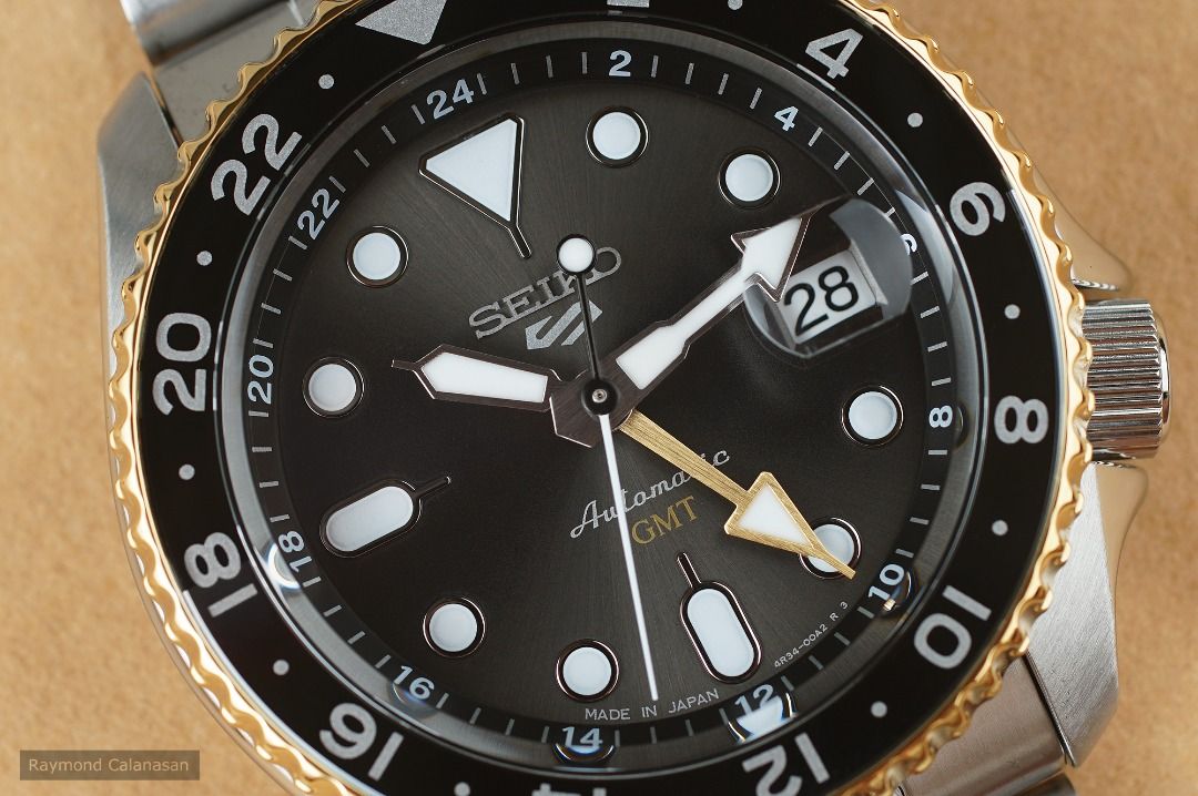Seiko SSK021 SKX GMT Dark Grey-Gold US Exclusive, Men's Fashion ...