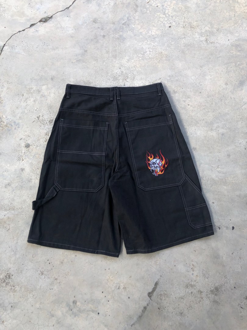 Skull Fangs Baggy Jorts Carpenter, Men's Fashion, Bottoms, Jeans on ...