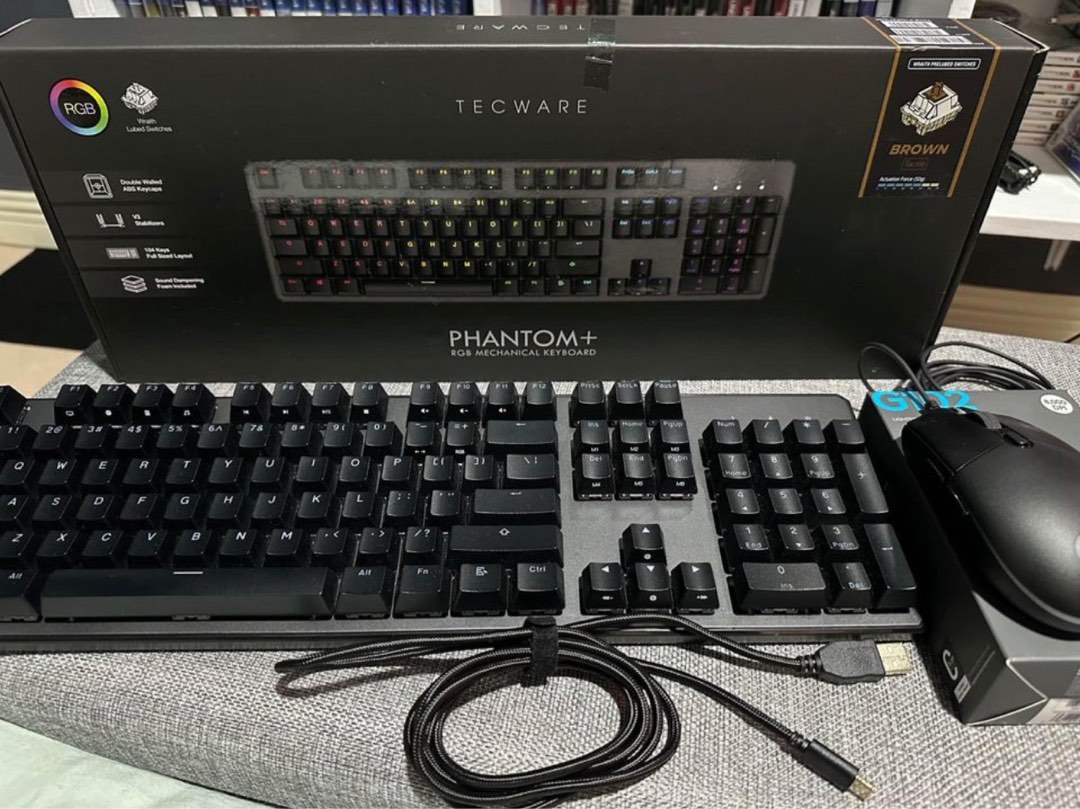 Tecware Phantom+ RGB Mechanical Keyboard and Logitech G102, Computers ...