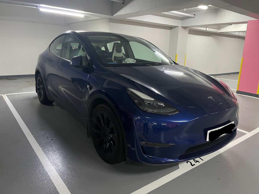 Tesla Model Y Long Range LR blue Long Range Auto, 車 , 車輛放售 - Carousell