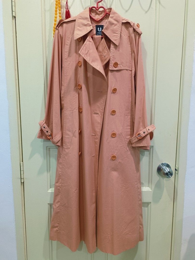 Trench coat in peach, Women's Fashion, Coats, Jackets and Outerwear on ...