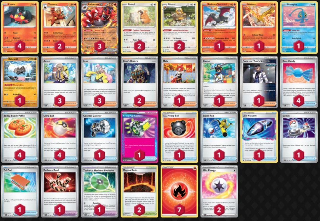 [Updated for Twilight Masquerade] Pokemon TCG Incineroar ex Relicanth ...