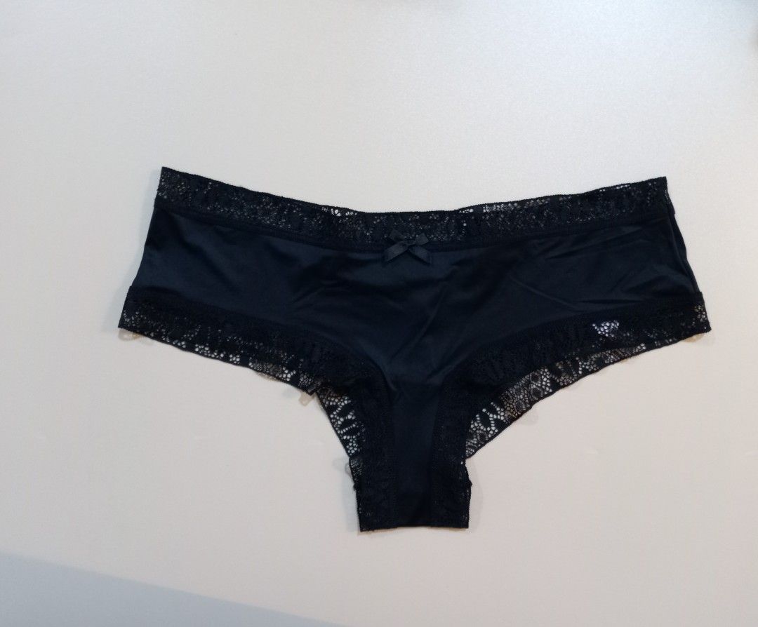 Victoria's Secret Cheeky Black Panty, Women's Fashion, New ...