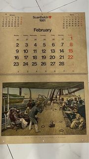 Vintage Chinese Calendar 1991, Old Chinese Calendar 80s, 90s, Hobbies ...