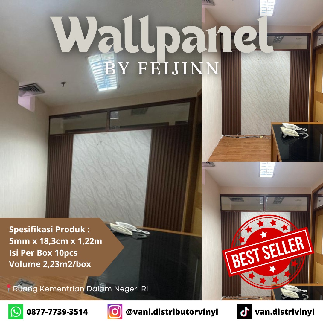 Wall Panel PVC Dinding/ Wood Panel Motif Kayu - Panjang 2,9m, Properti ...