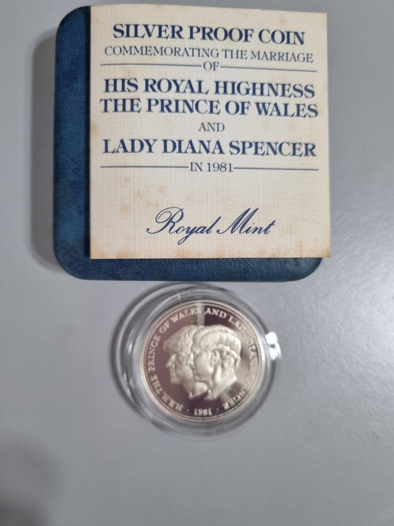 1981 Silver Proof coin Commemorating The Marriage of His Royal Highness ...