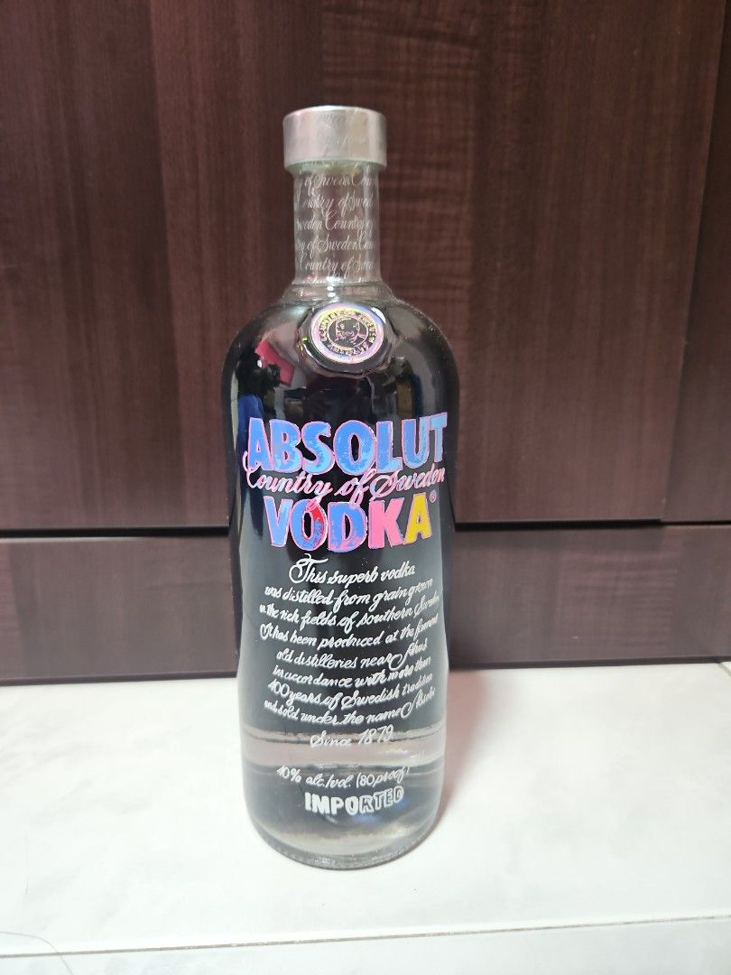 Absolut Vodka Andy Warhol 1 Litre, Food & Drinks, Alcoholic Beverages ...
