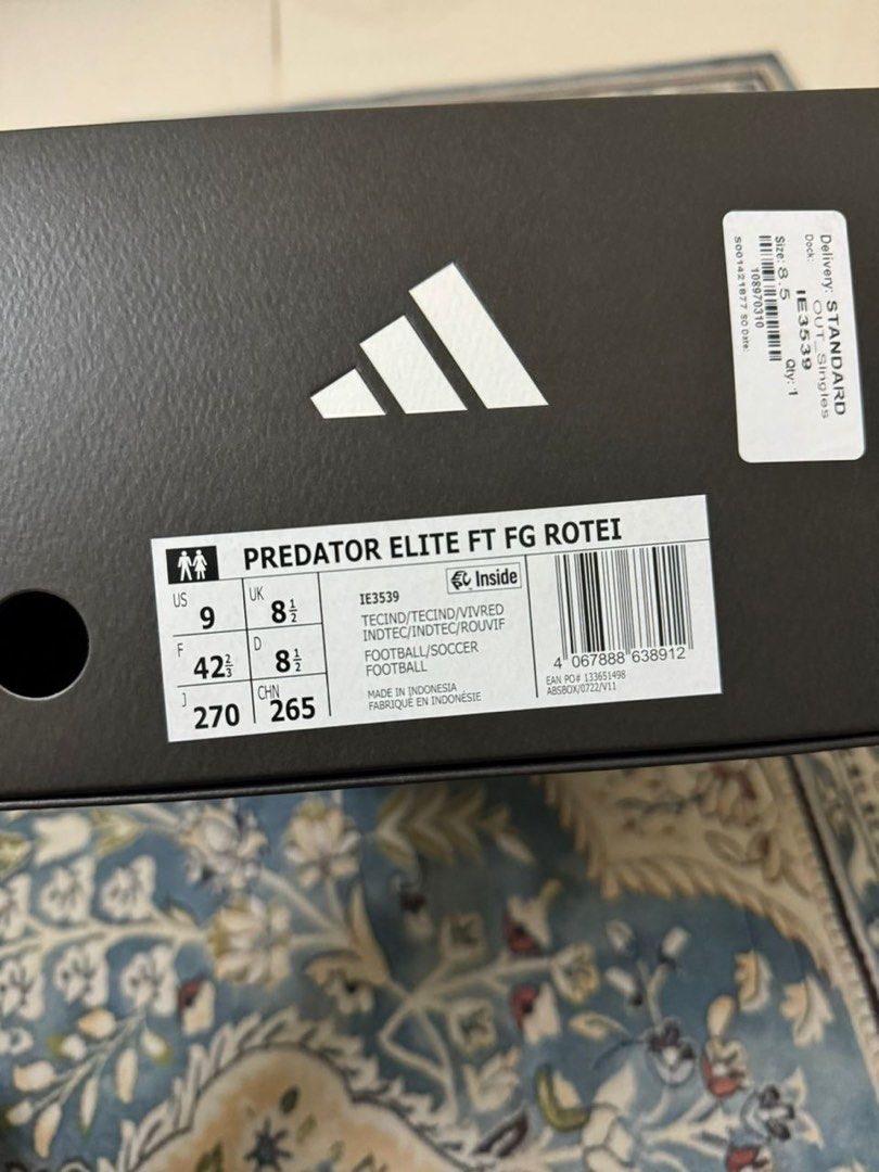 Adidas Predator Roteiro Elite Fold Tongue FG Football, Sports Equipment ...