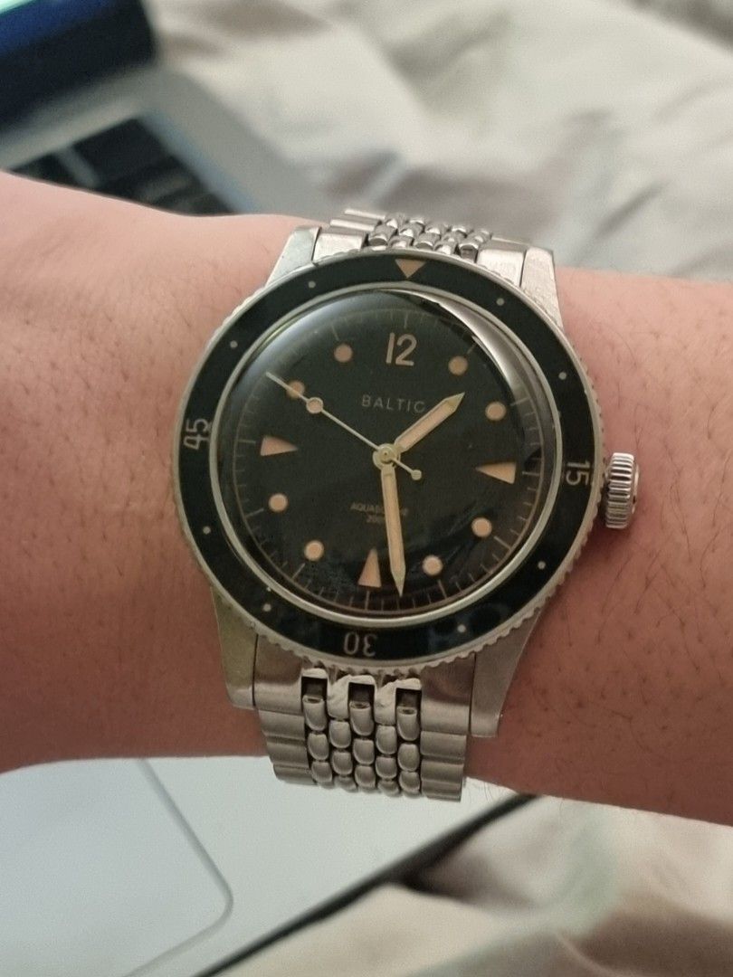 Baltic Aquascaphe Classic Blue Gilt, Luxury, Watches on Carousell