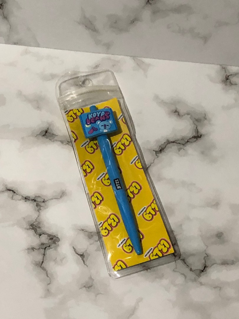 BT21 Koya Koala Pen Official - Blue Pen BTS RM, K-Wave di Carousell