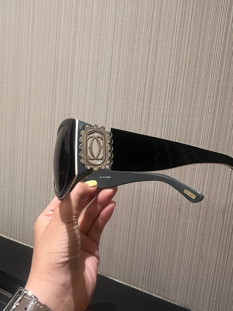 Cartier Paris Sunglasses with Rhinestones Y2K, Women's Fashion, Watches ...