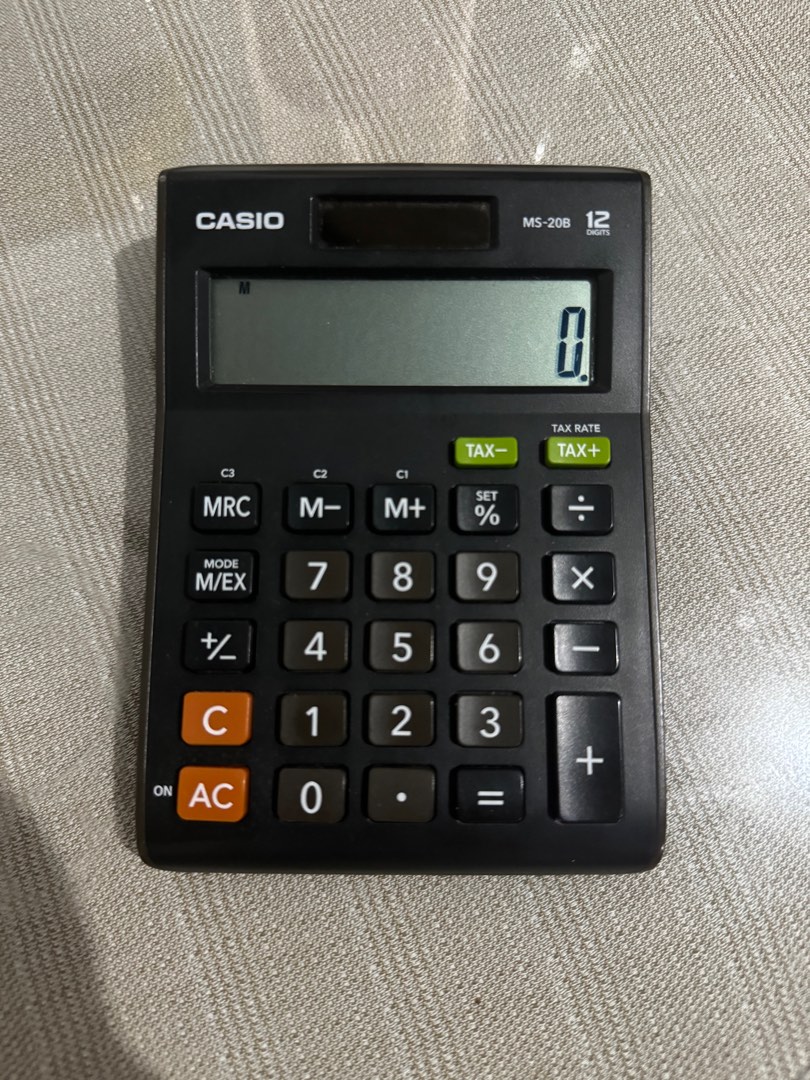 CASIO Calculator MS-2B 12 Digits, Hobbies & Toys, Stationary & Craft ...