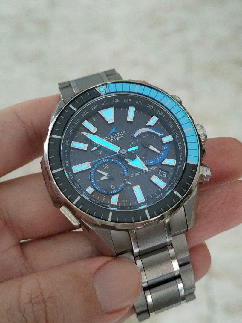 Casio Oceanus P2000 Diver Tough Solar Bluetooth Watch, Men's Fashion ...