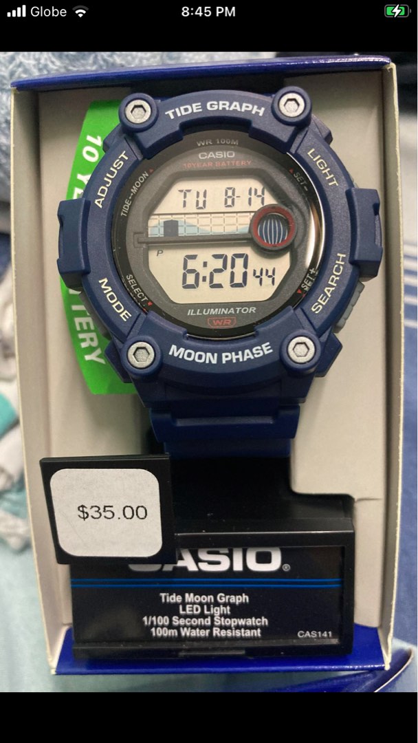 CASIO water resistant watch | Navy blue, Men's Fashion, Watches ...