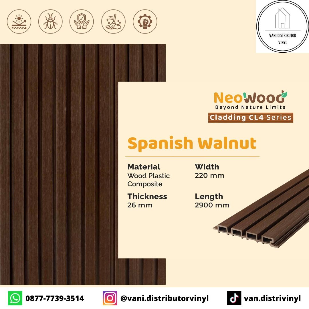 Cladding Panel Dinding / WPC Cladding Dinding - Tahan Air dan Cuaca ...