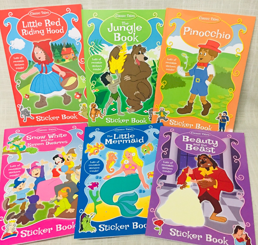 Classic Tales Sticker Book Collection (6 Sticker Books), Hobbies & Toys ...