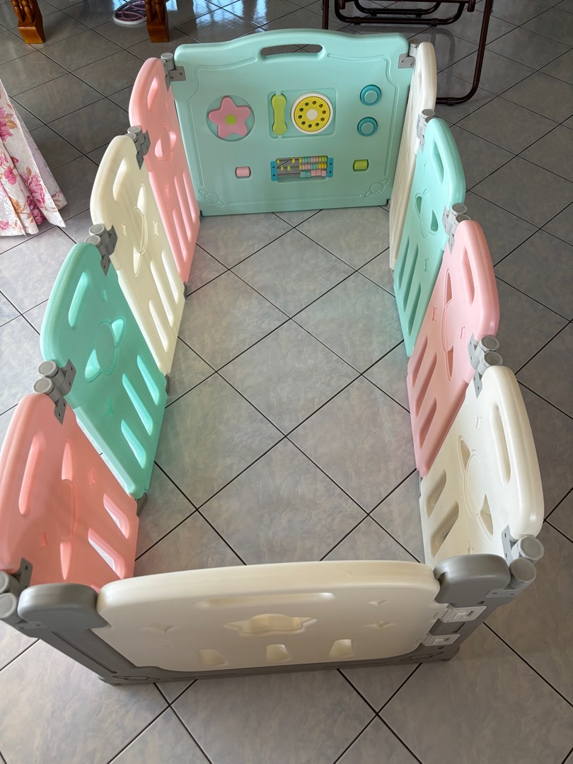 Coby Haus Premium 8+2 Starlight Folding Fence Playard, Babies & Kids ...