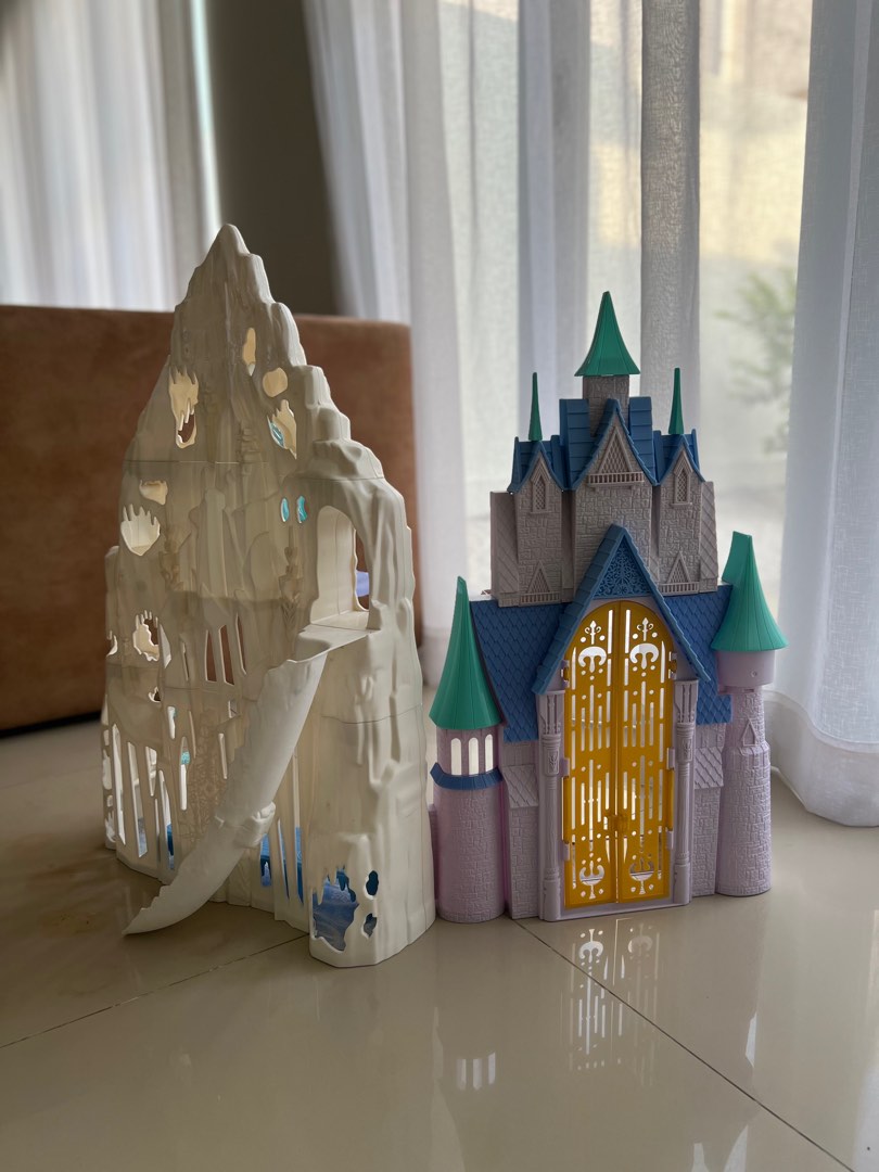 Disney FROZEN Castle 2 in 1 Playset - Original MATTEL / Big Elsa & Anna ...