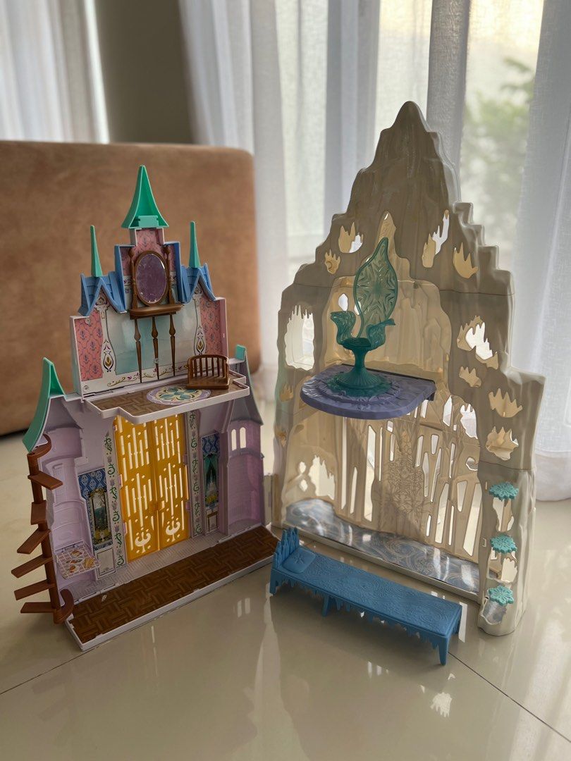 Disney FROZEN Castle 2 in 1 Playset - Original MATTEL / Big Elsa & Anna ...