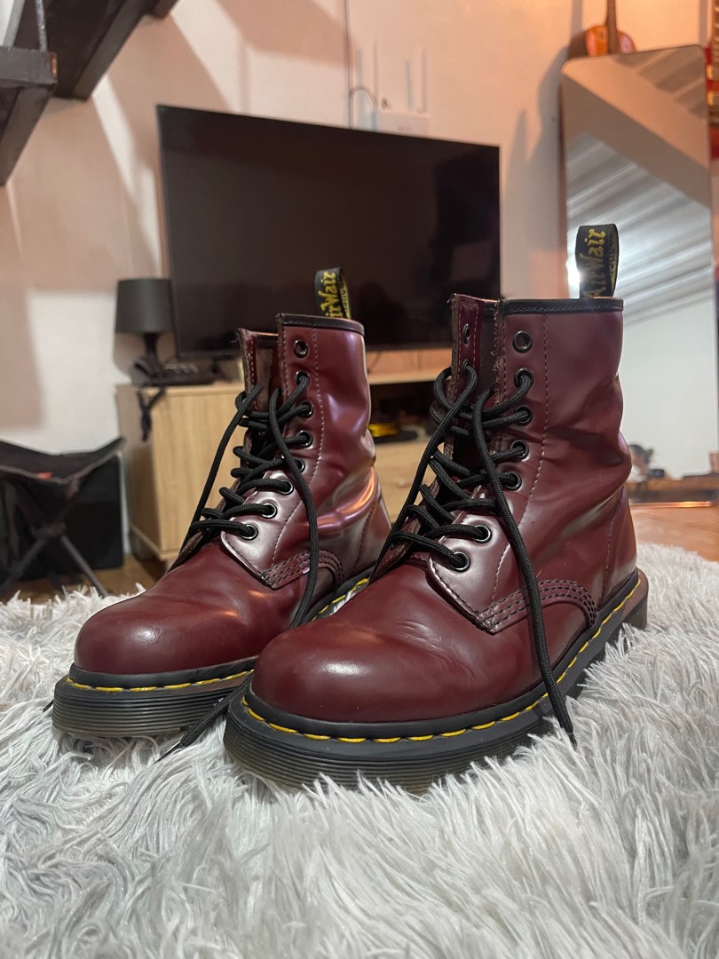 Dr Martens 1460 in Cherry Red, Women's Fashion, Footwear, Boots on Carousell