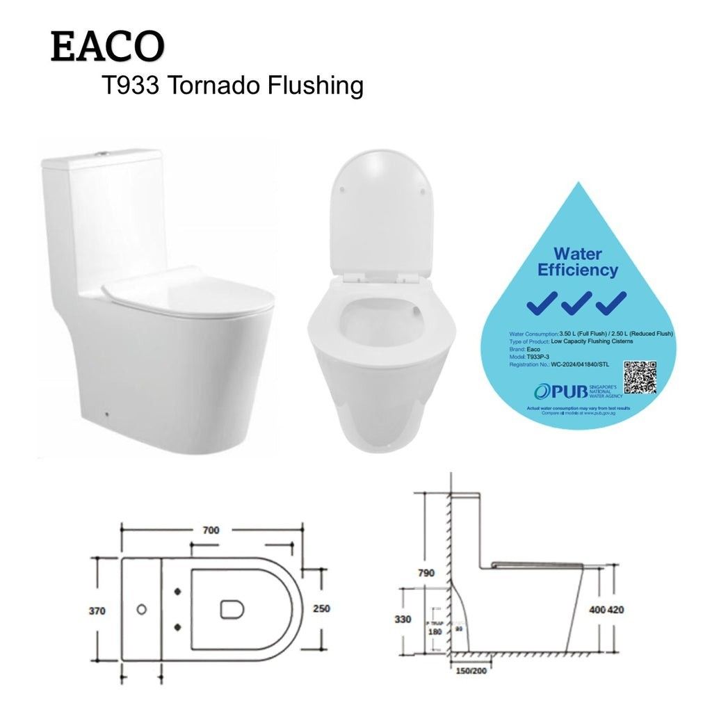 Eaco toliet bowl T933 tonardo rimless flushing Toilet bowl with ...