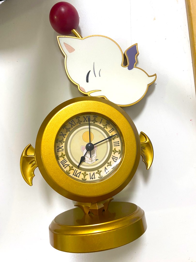 Final Fantasy XIV Online FF14 Moogle Desk Clock Red Authentic Figure ...