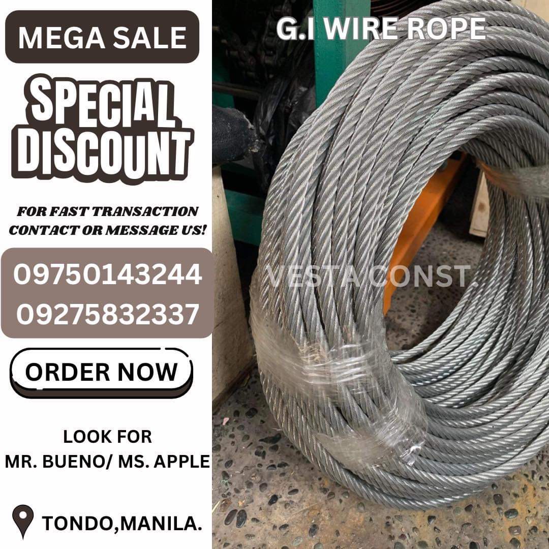 G.I Wire Rope, Commercial & Industrial, Construction Tools & Equipment ...