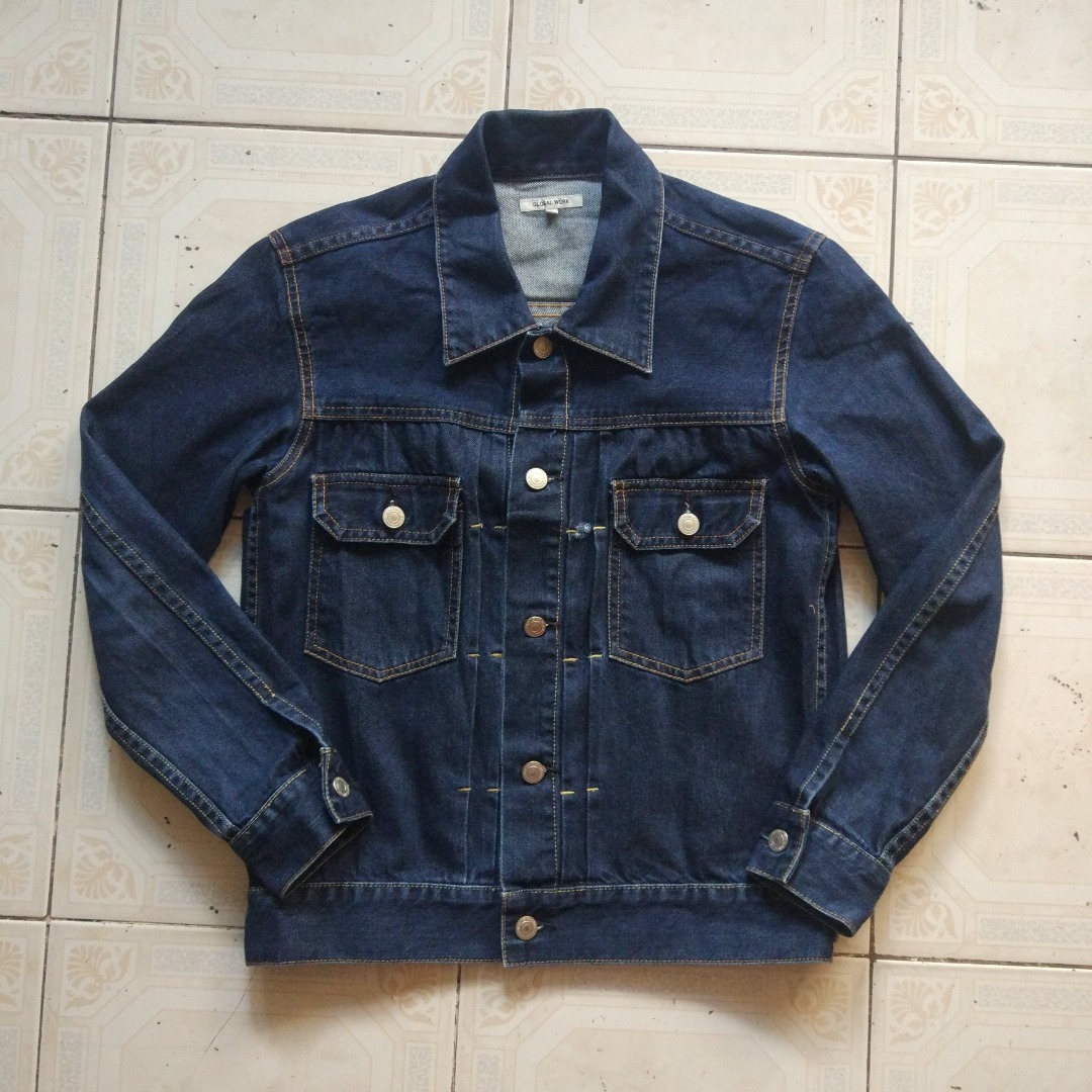 Global Work Type 2 Denim Jacket S, Men's Fashion, Coats, Jackets and ...