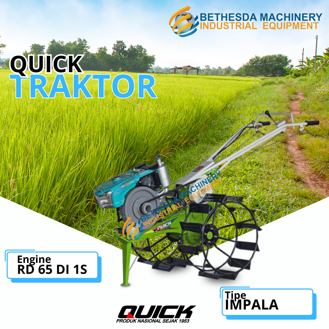 Hand Traktor Impala Quick RD 65 DI 1S/2S Kubota Diesel 6.5 HP ...