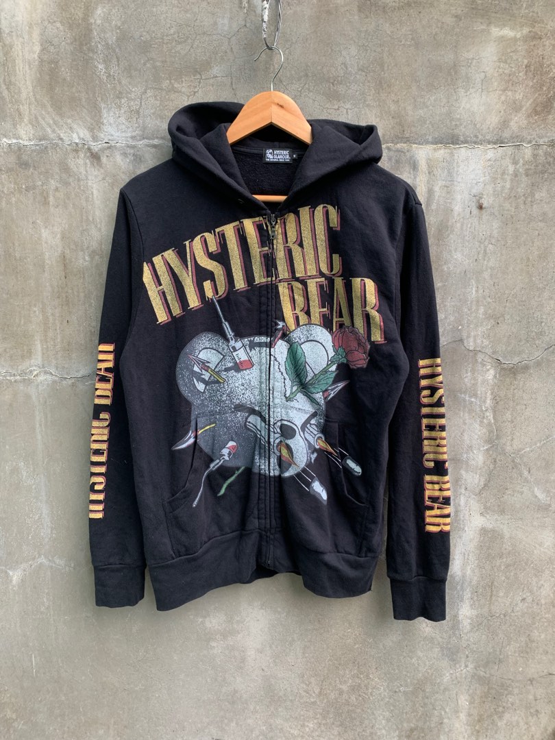 Hysteric Glamour Punk Bear Hoodie, Men's Fashion, Activewear on Carousell