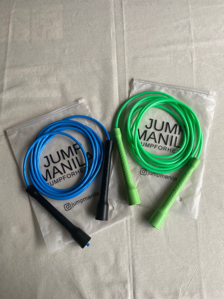 Jump Manila Jump Ropes (Neon Green, Blue), Sports Equipment, Exercise ...