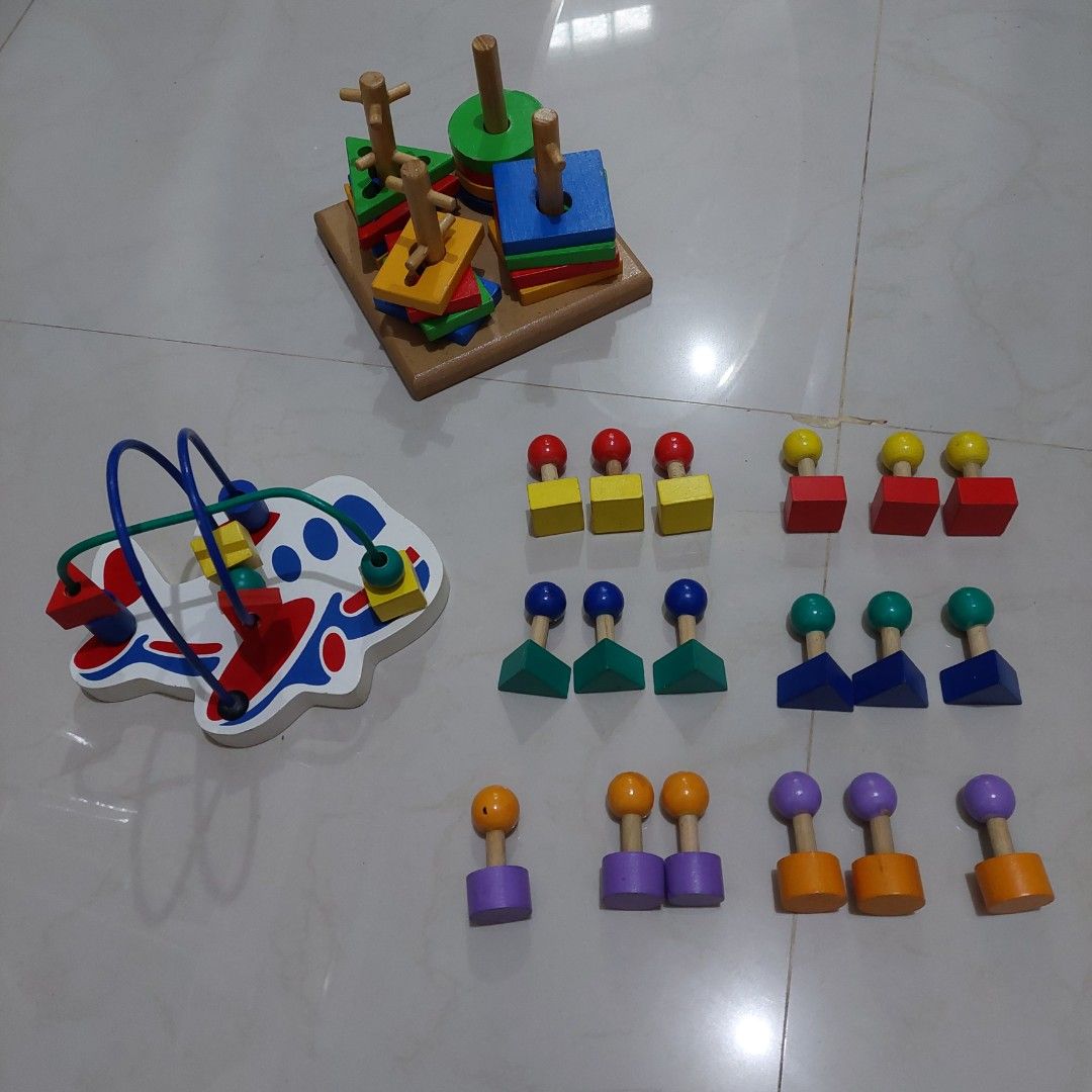 Kayu 4 tiang (Menara Kunci) & Alur Kawat (Mini Ware) & sorting color ...