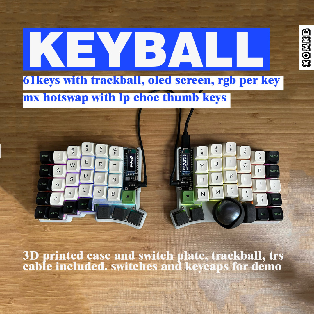 Keyball61 Keyball trackball split ergonomic keyboard qmk vial, Computers & Tech, Parts ...