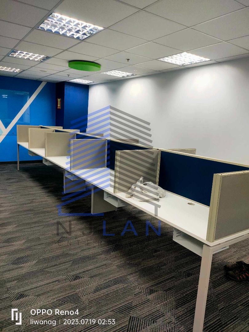 LINEAR WORKSTATION/OFFICE PARTITION, Furniture & Home Living, Office ...