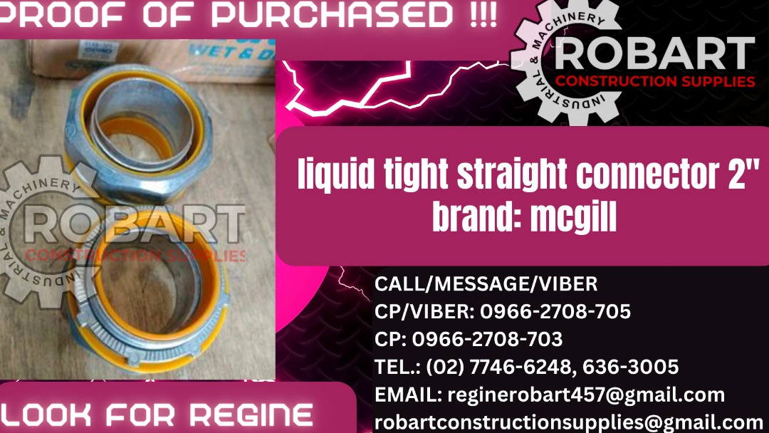 liquid tight straight connector 2'' brand: mcgill, Commercial ...