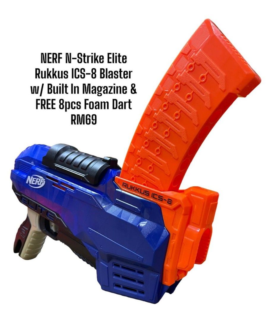 Nerf N Strike Elite Rukkus with Built in magazine, Babies & Kids ...