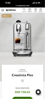 Nespresso Creatista Plus, TV & Home Appliances, Kitchen Appliances ...