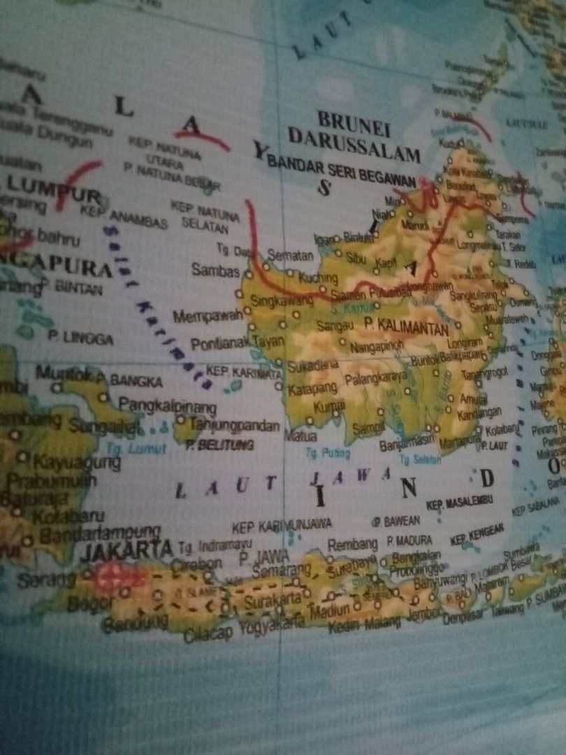 Peta Asia ukuran 135cmx110cm pajangan dinding atlas poster edukasi, Barang Yang Dicari di Carousell