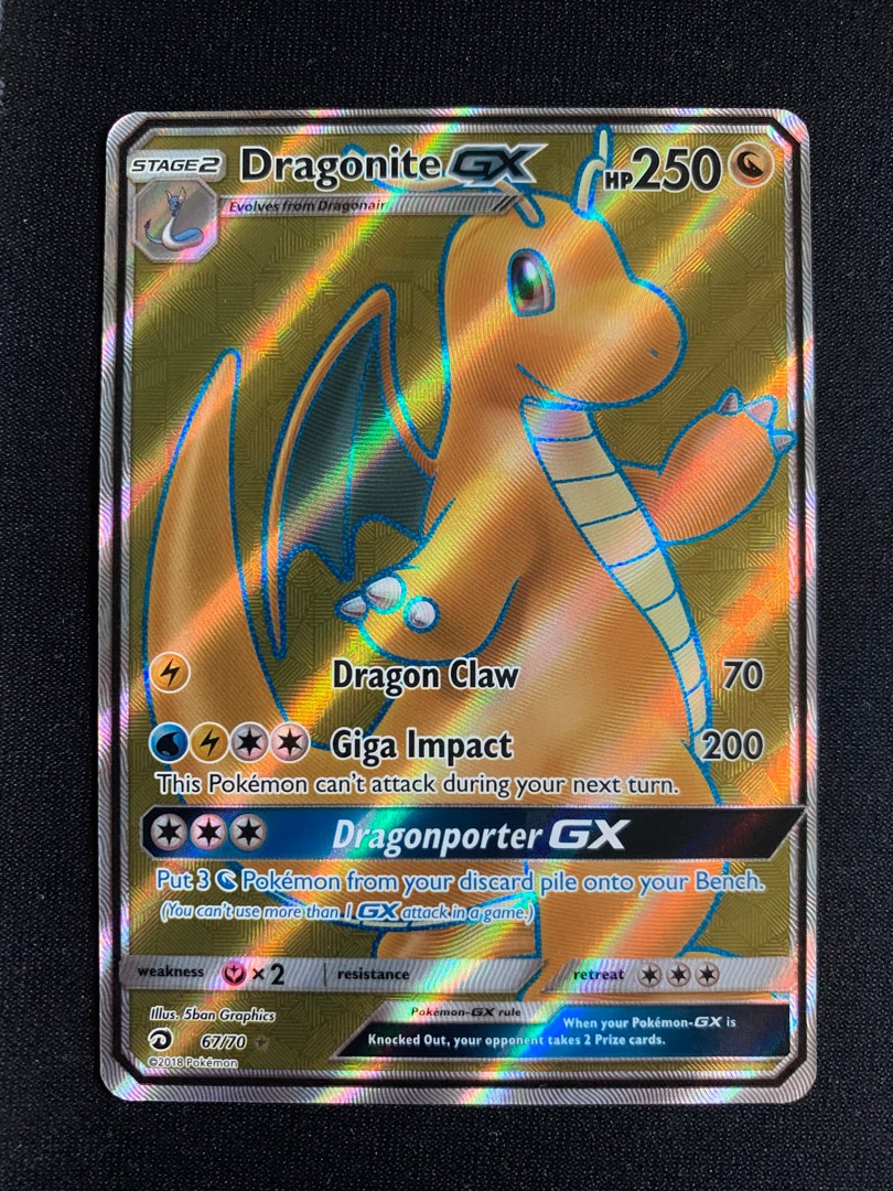 Pokemon Card Dragonite GX Full Art, Hobbies & Toys, Toys & Games on ...