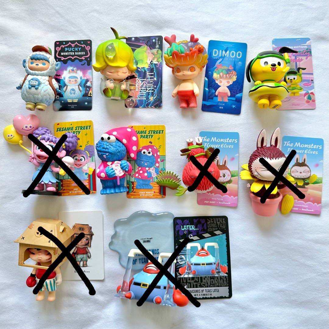 Popmart Pucky Snow Monster/Dimoo Drewdrop Coral/Disney Mickey and ...