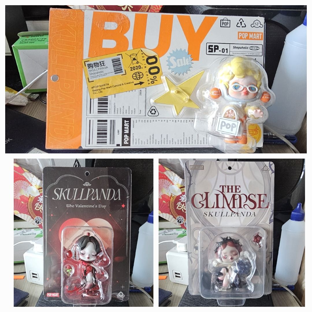 Popmart Skullpanda Blister pack, set of 3 pcs, Hobbies & Toys, Toys ...