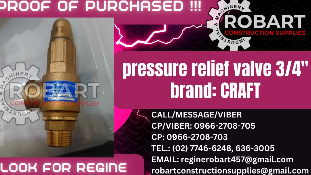pressure relief valve 3/4" brand: CRAFT, Commercial & Industrial ...